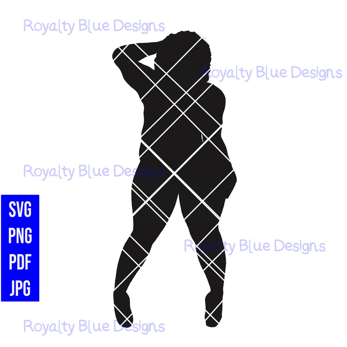 BODIED SILHOUETTE BBW, Svg, Png, Curvy Woman Posing, Thick Girl, Black ...