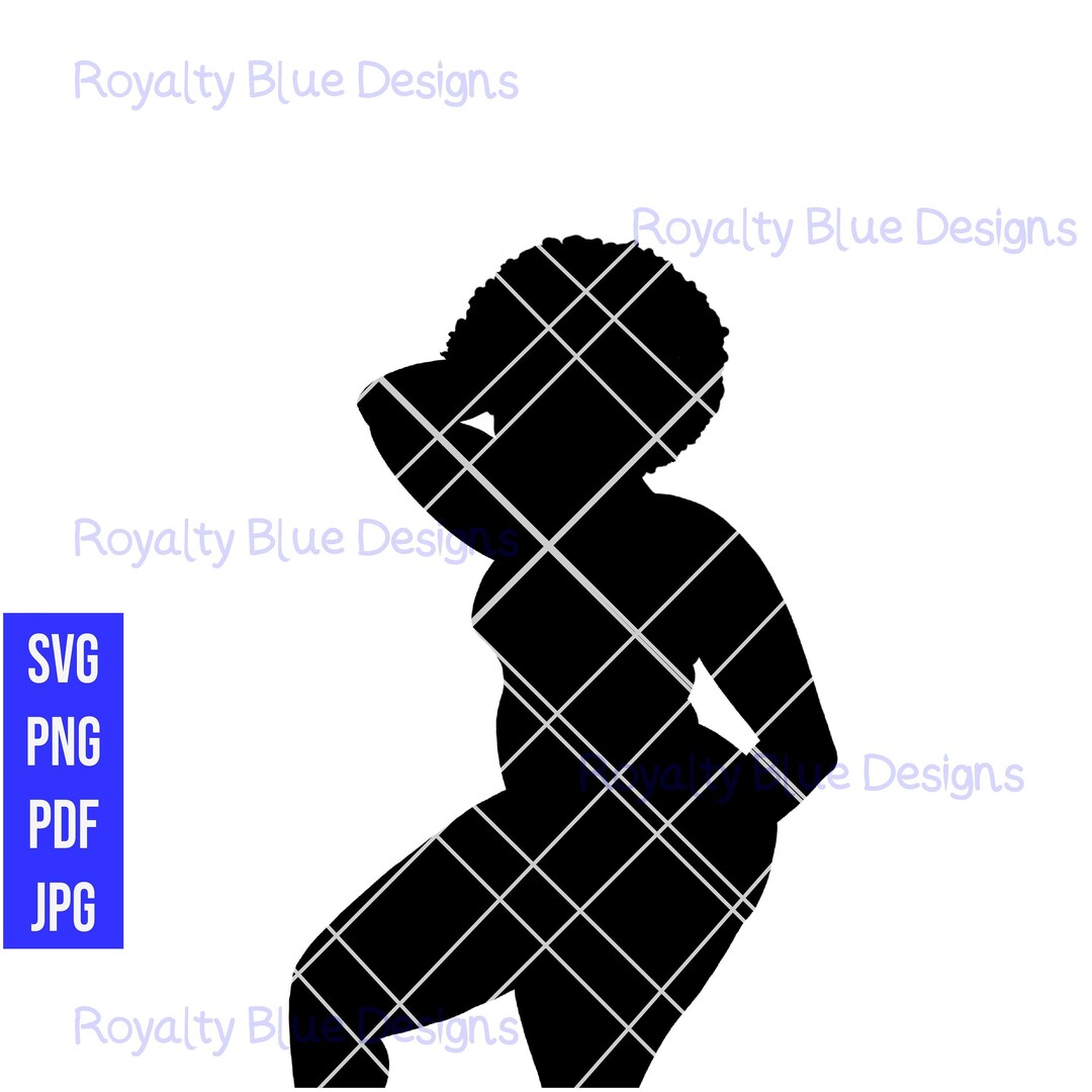 STRUCK Bbw Silhouettes Svg Png Thick Girl Black Big - Etsy