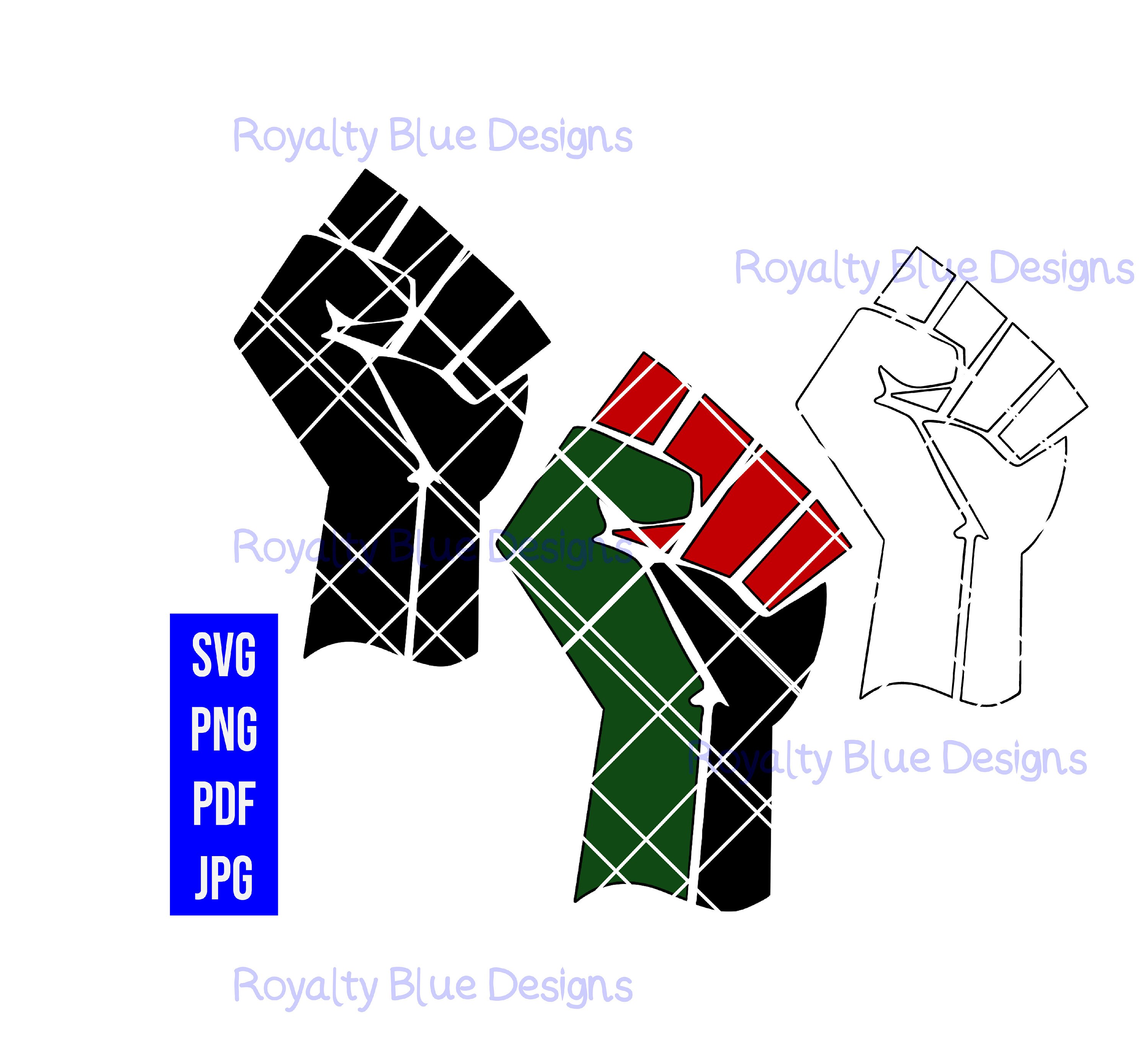 BLACK UNITY Fists Up Svg Red Green Black Fist Pan African - Etsy