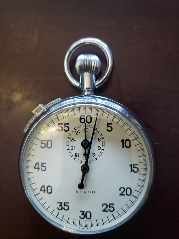 Rare Swiss Made Stopwatch Eig 1 Jewel Watch - Gem