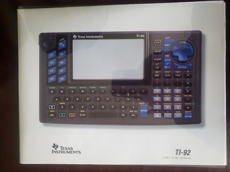 1995 Poster for Texas Instruments TI-92 Graphing Calculator That Spells ...