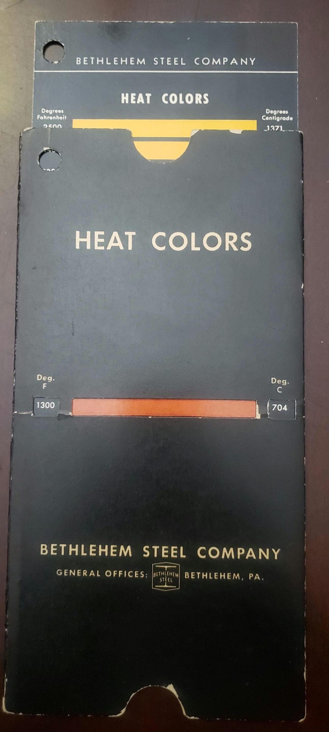 Vintage Bethlehem Steel Heat and Temper Colors Sliding Chart - Etsy