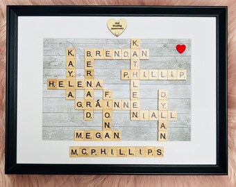Scrabble Names Frame - Etsy