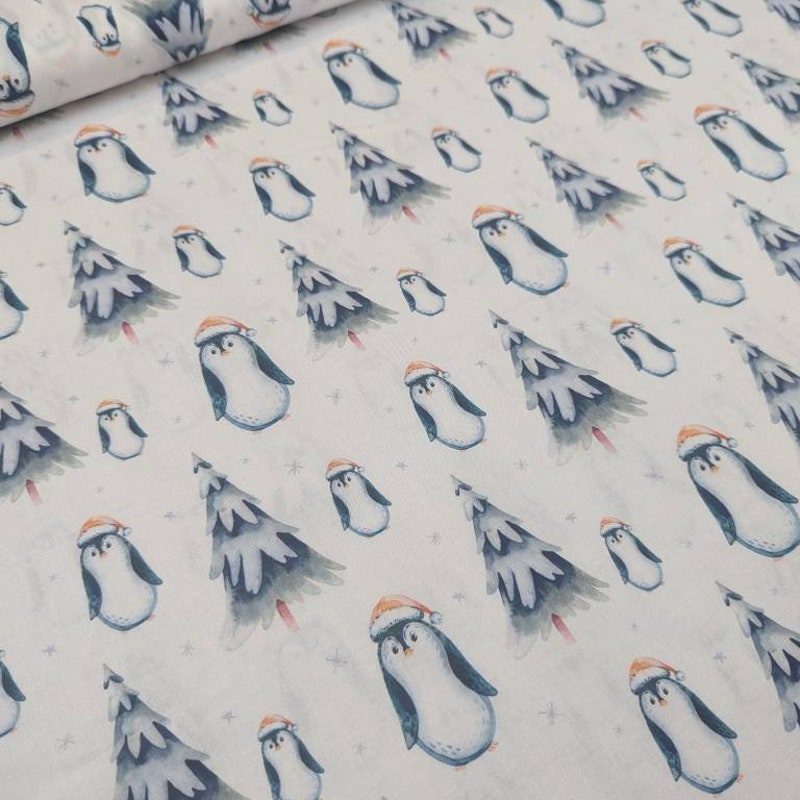 Penguin Fabric - Etsy