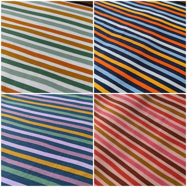 Organic Cotton Striped Fabric - Etsy