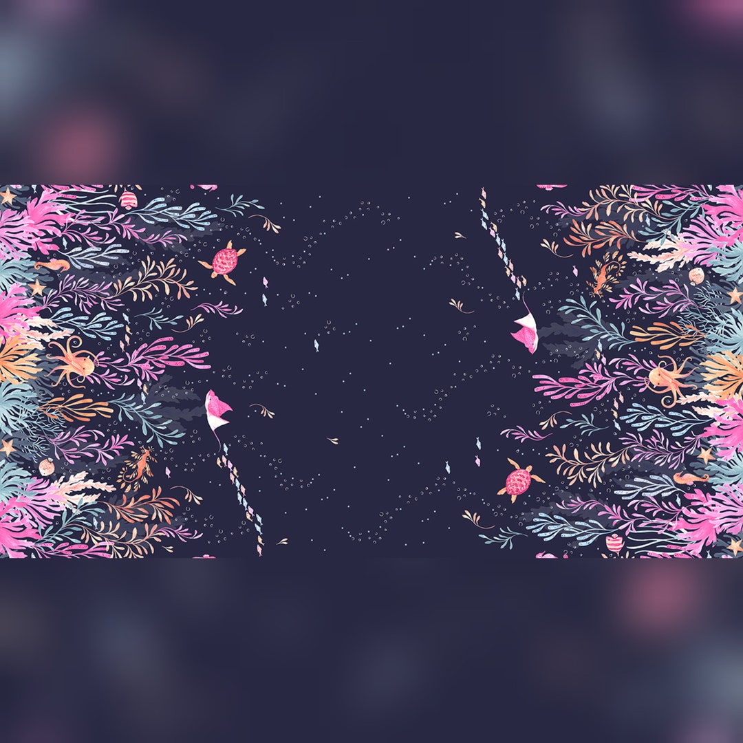 Coral Coast Double Border Print (CORAL2461) by Dashwood Studios 100% ...