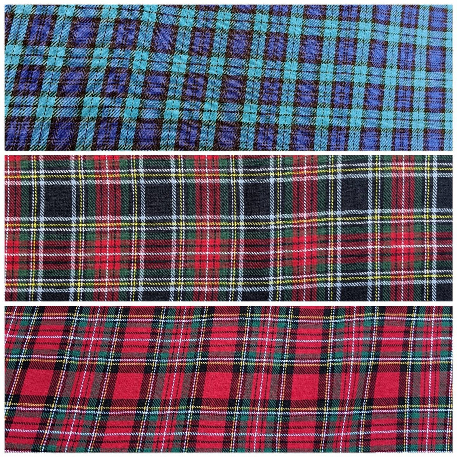 100% Brushed Cotton Tartan, Check, Fabric Buy the Metre, Half Metre or ...