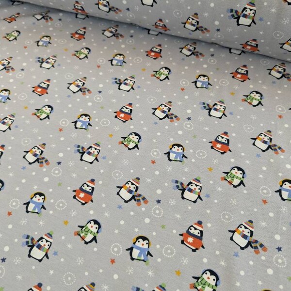 Penguin Cotton Fabric - Etsy UK