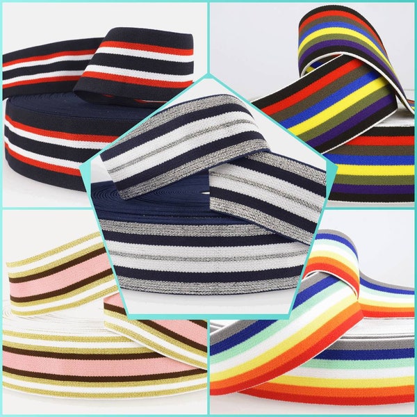 Striped Elastic - Etsy UK