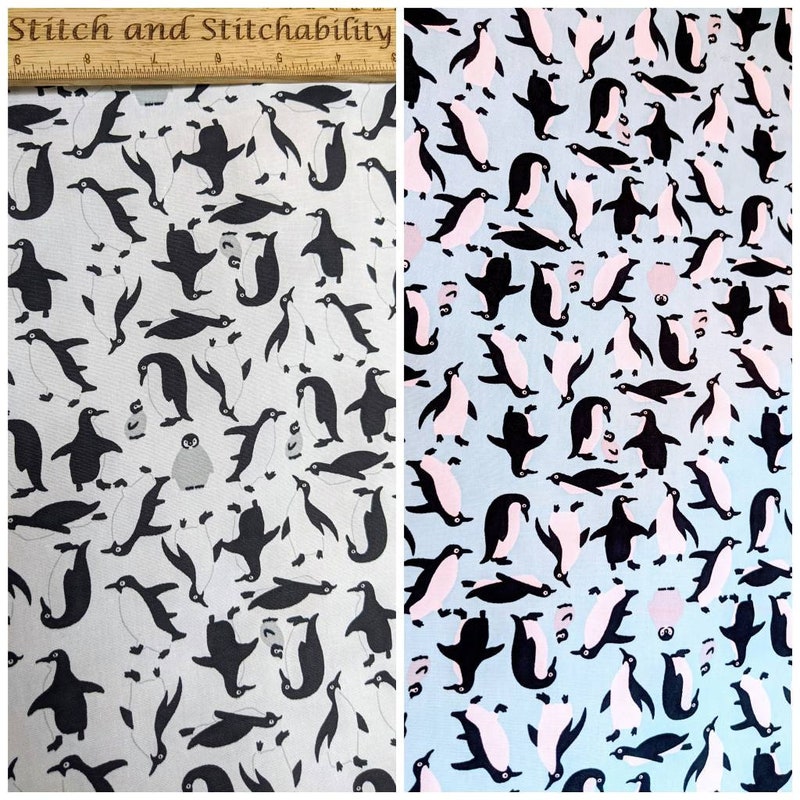 Penguin Fabric - Etsy