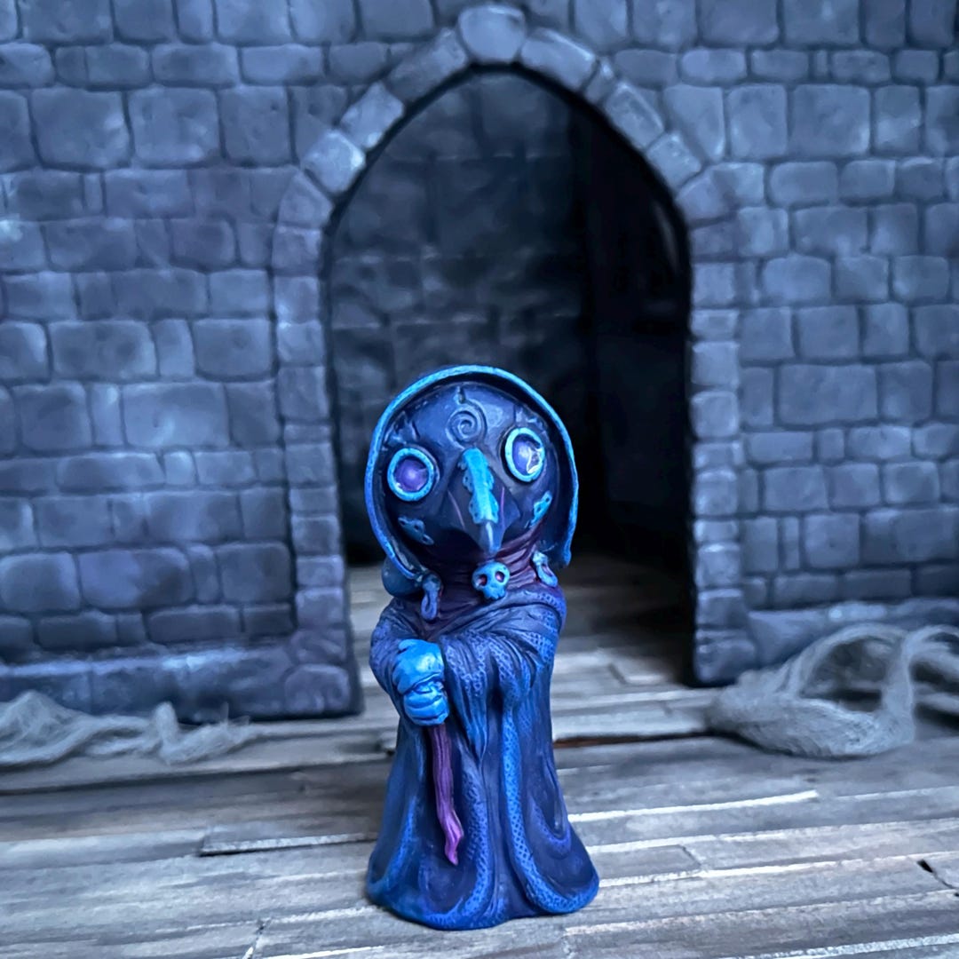 Fancy Plague Doctor Figure Electric Blue - Etsy