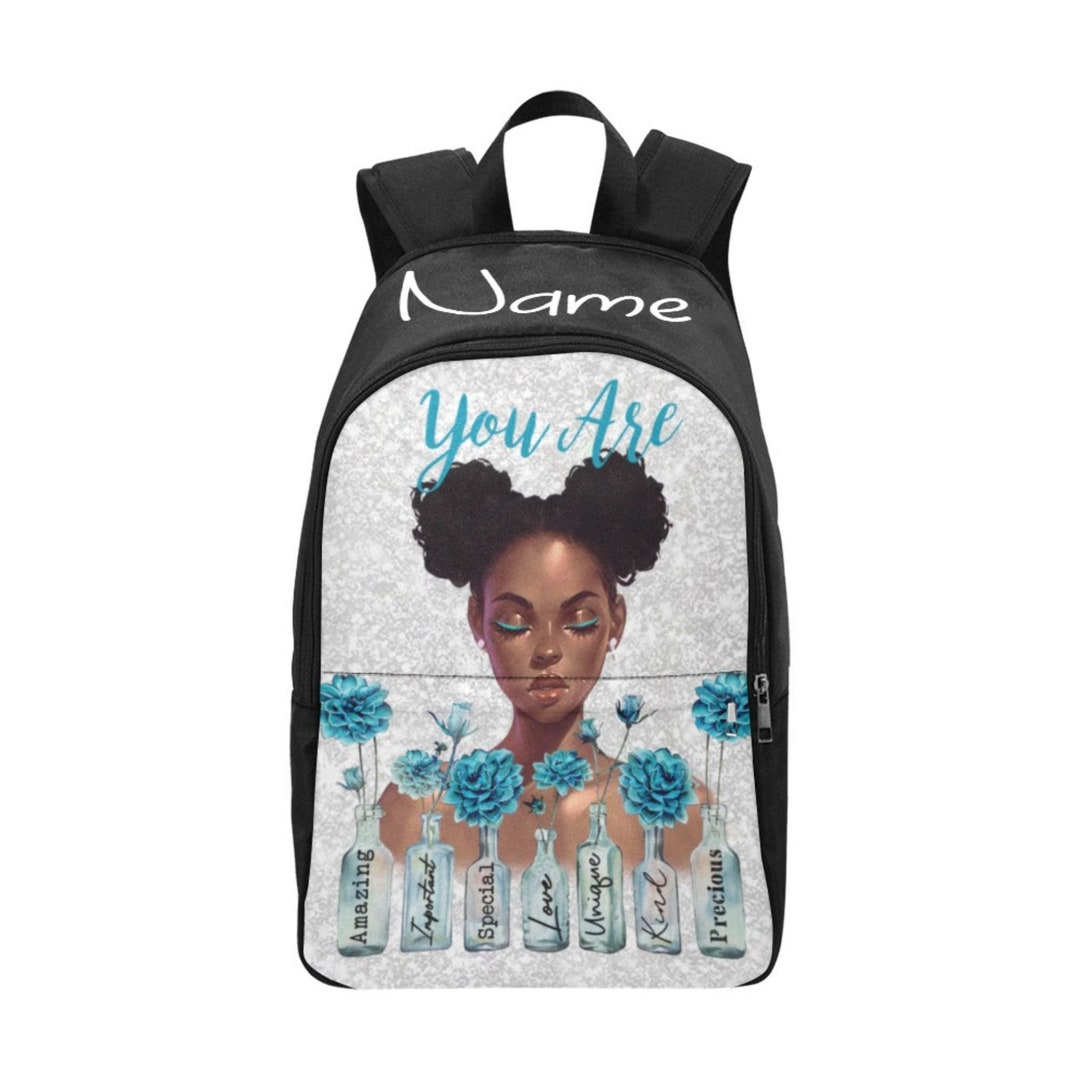 You Are Affirmations Black Girl Backpack - Custom Name Option ...