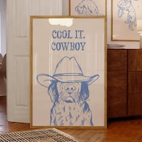 Western Wall Art Print Set of 2, Vintage Cowboy Rodeo Set, Retro ...