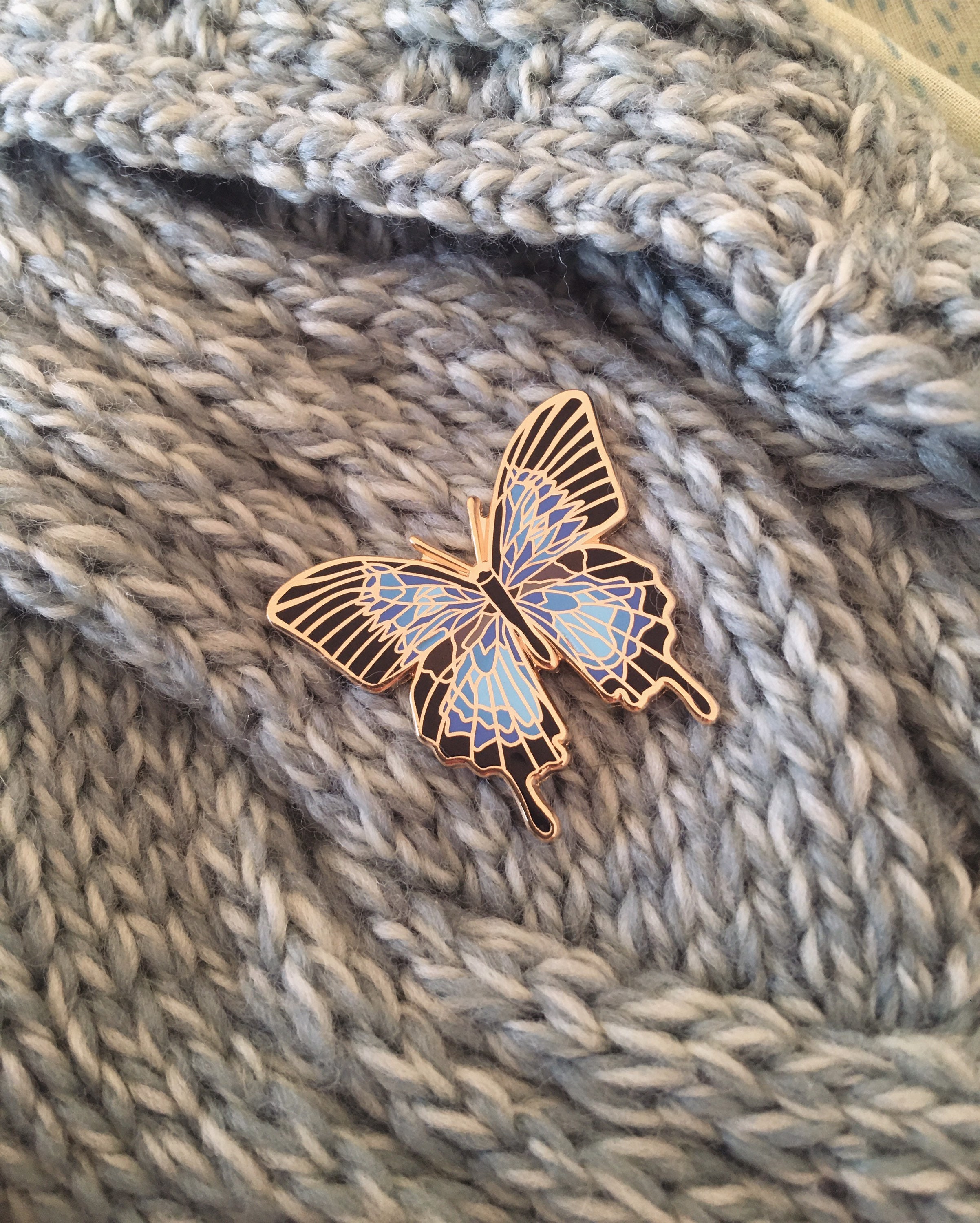 Butterfly Enamel Pin Butterfly Brooch Lapel Pin Hard Enamel - Etsy