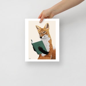 Reading Fox Print, Kids Room Decor, Nursery Prints, Nursery Wall Art ...