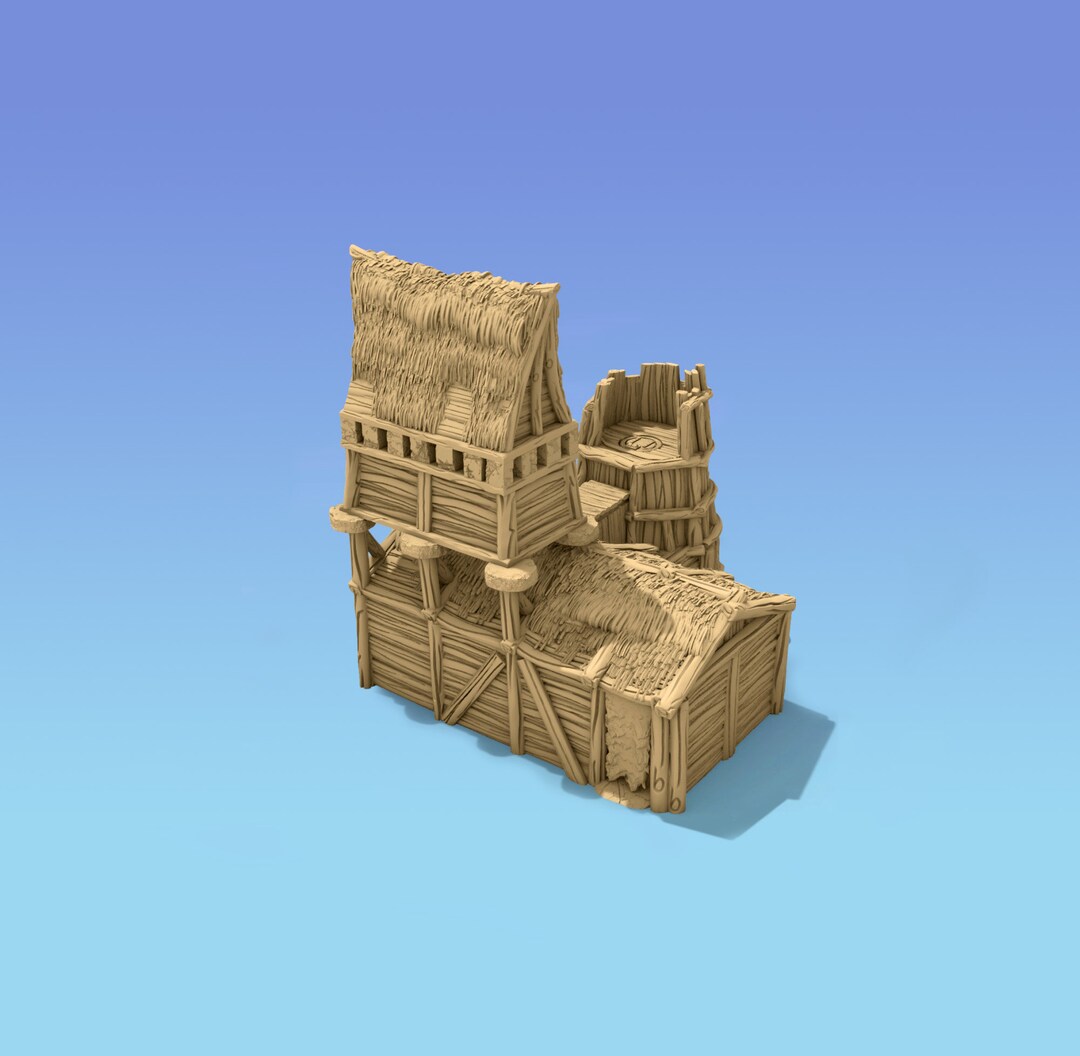 The Mine Barracks D&D Dnd RPG terrain Tabletop Pathfinder - Etsy