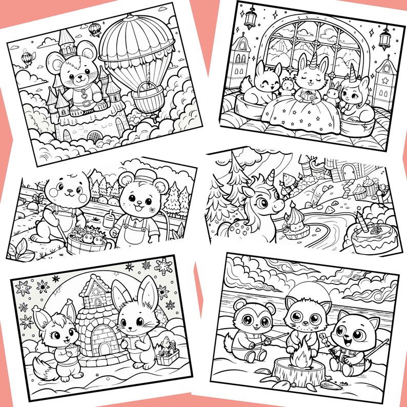 Kawaii Coloring Pages, 100 Pages, Cute Coloring Pages, for Kids and ...