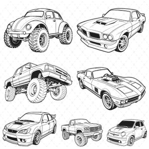100 Modified Cars Coloring Pages PDF, JPG, Relaxing Fun Coloring Pages ...