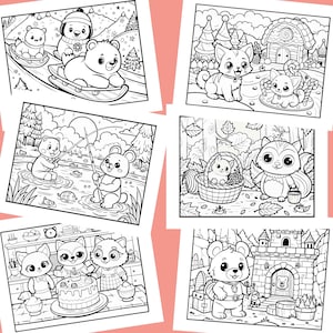 Kawaii Coloring Pages, 100 Pages, Cute Coloring Pages, for Kids and ...