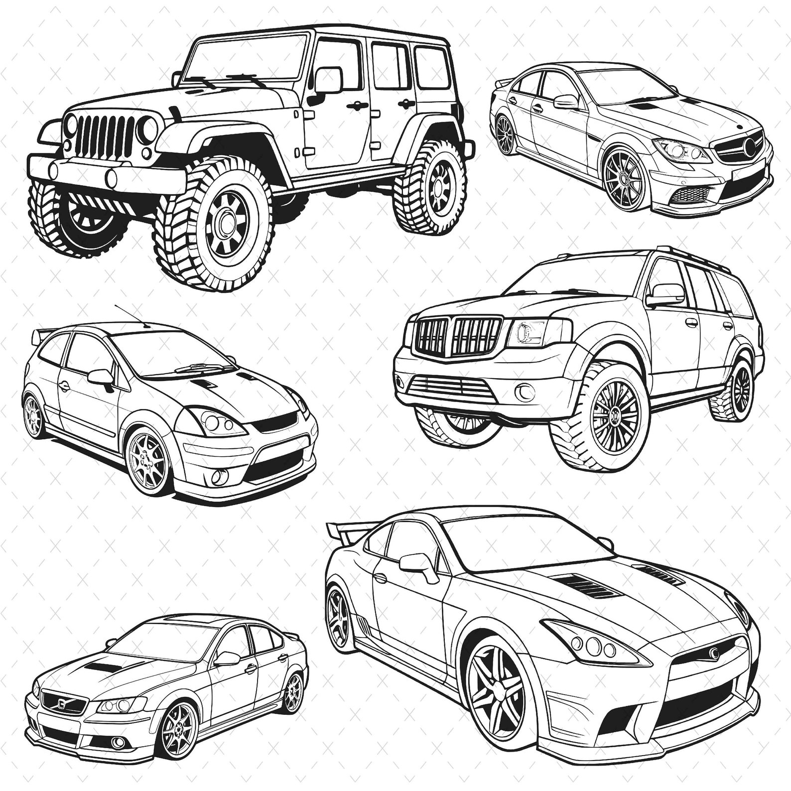 100 Modified Cars Coloring Pages PDF, JPG, Relaxing Fun Coloring Pages ...
