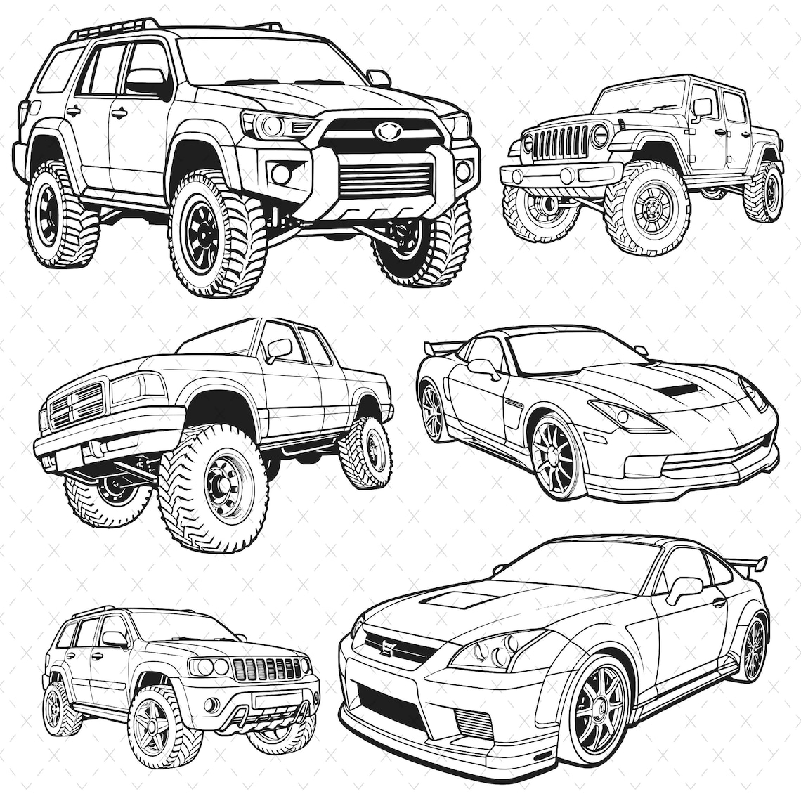 100 Modified Cars Coloring Pages PDF, JPG, Relaxing Fun Coloring Pages ...