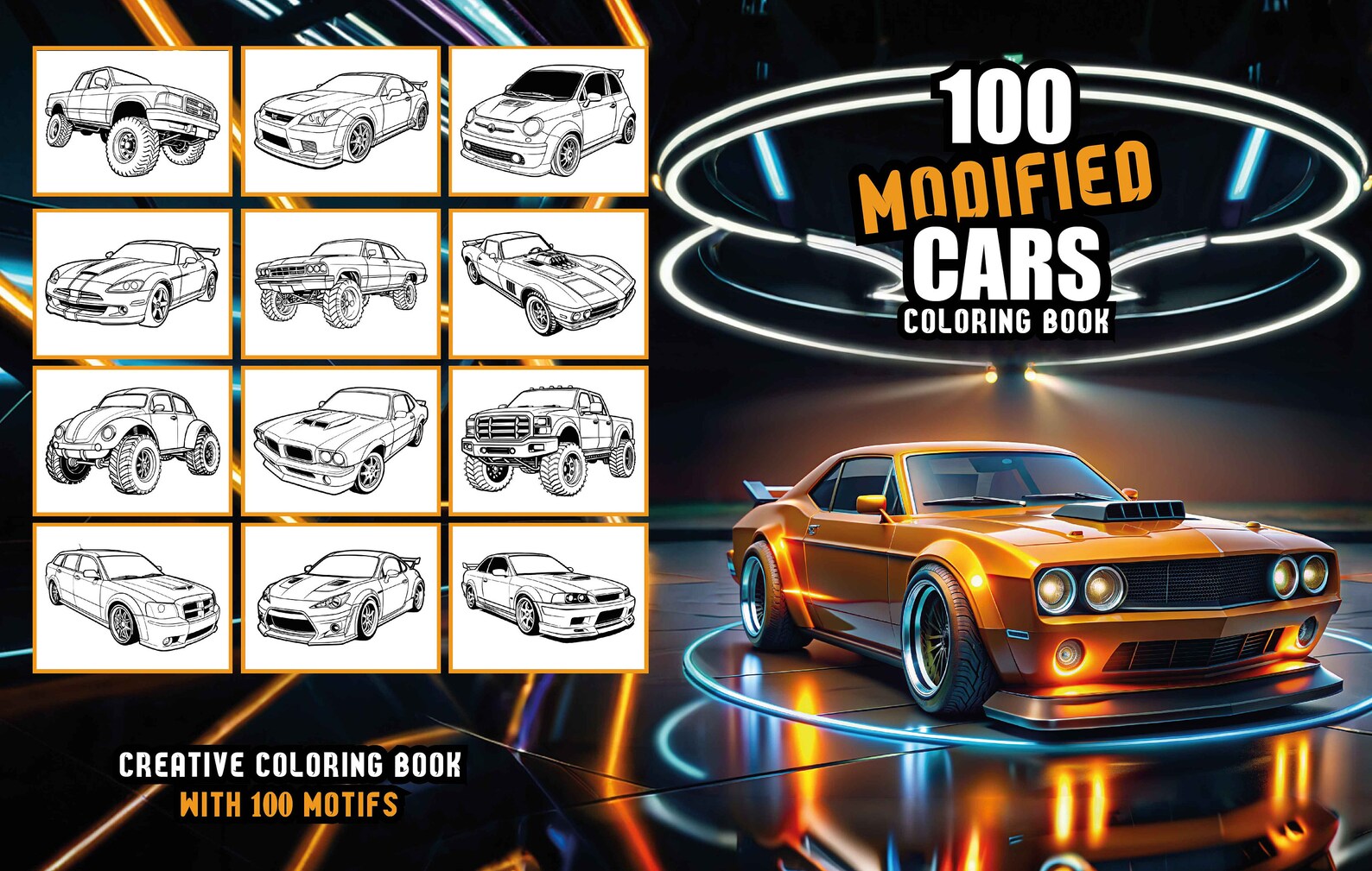 100 Modified Cars Coloring Pages PDF, JPG, Relaxing Fun Coloring Pages ...