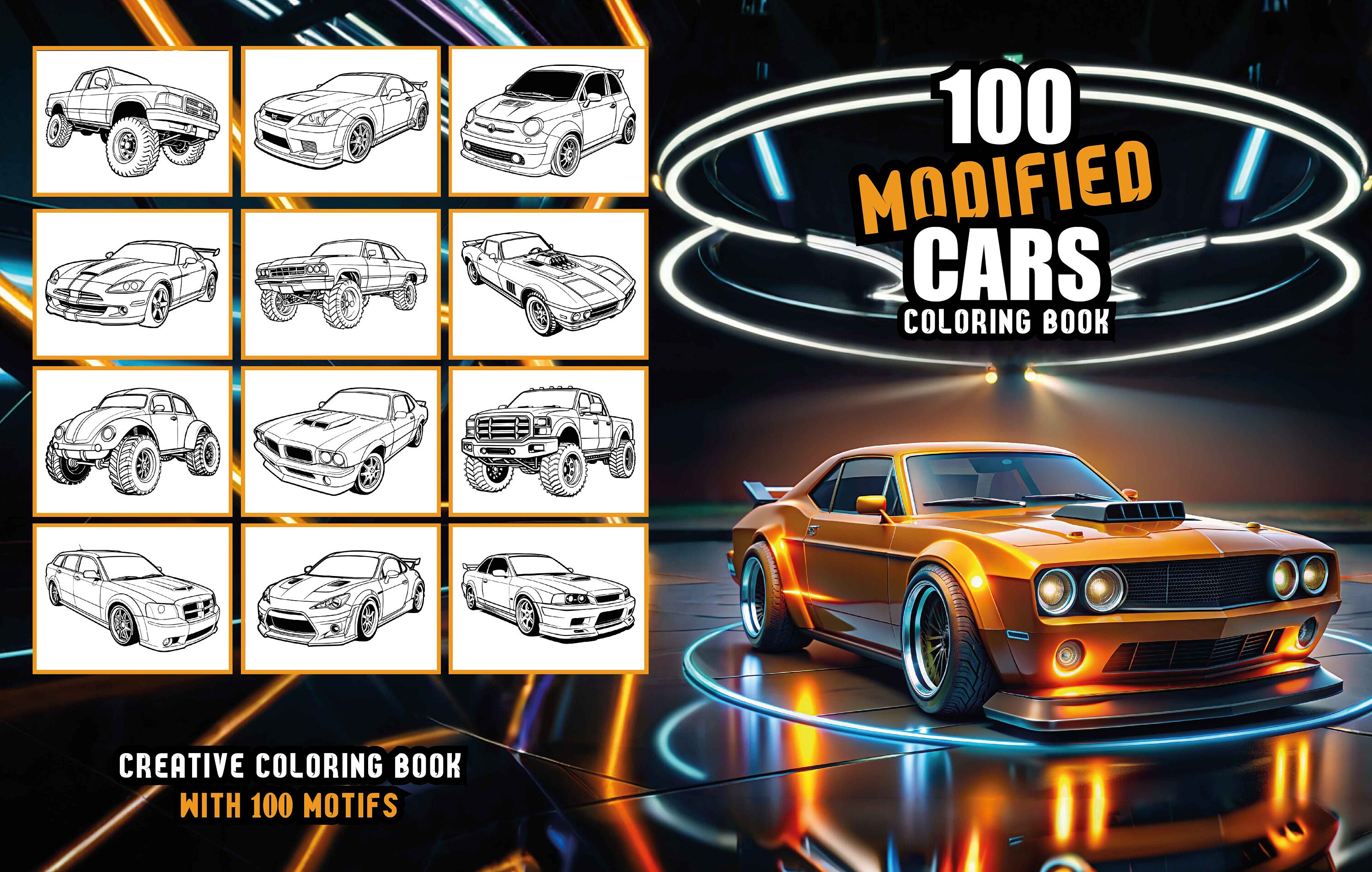 100 Modified Cars Coloring Pages PDF, JPG, Relaxing Fun Coloring Pages ...