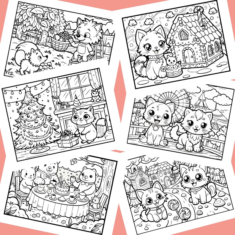 Kawaii Coloring Pages, 100 Pages, Cute Coloring Pages, for Kids and ...