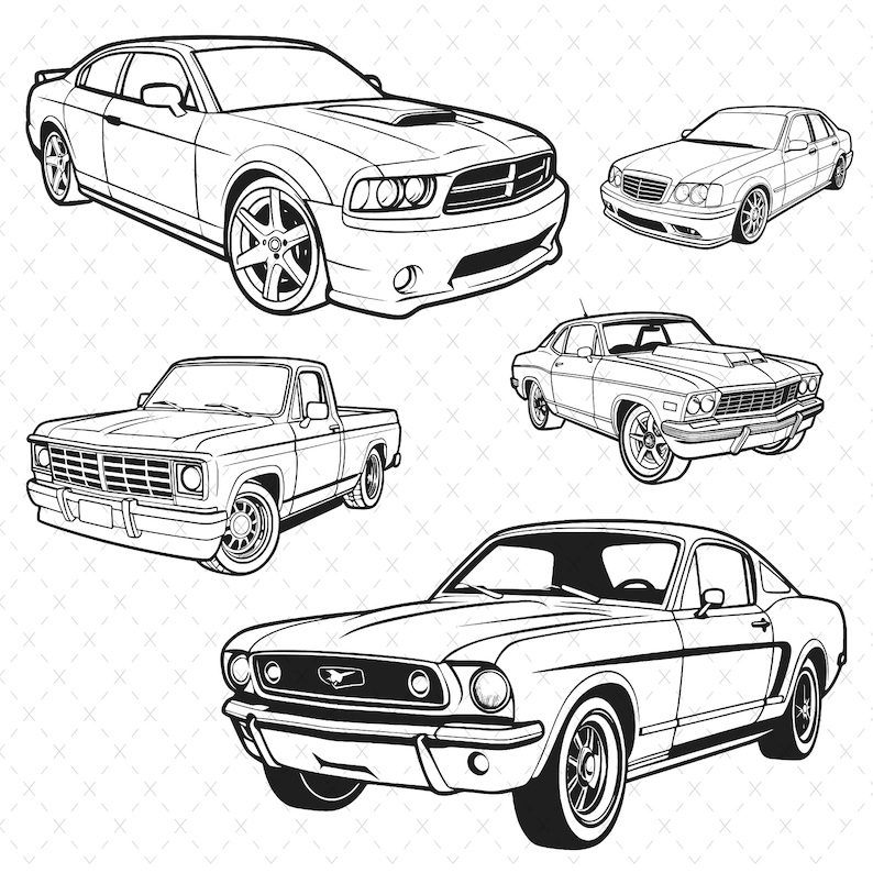 100 Modified Cars Coloring Pages PDF, JPG, Relaxing Fun Coloring Pages ...