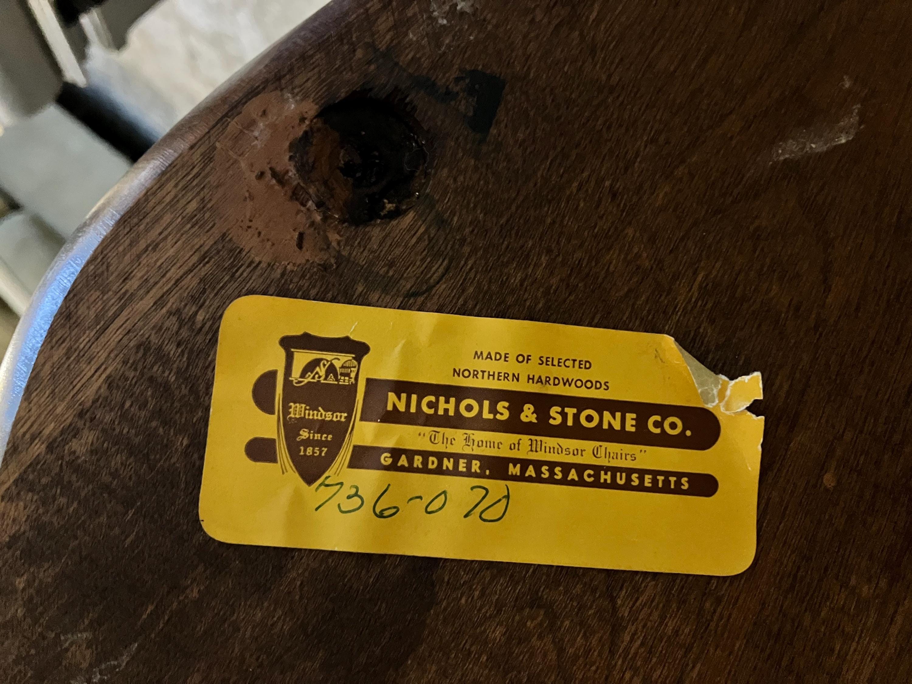 Elegant Nichols & Stone Bowed Back Rocking Chair With Original Sticker ...