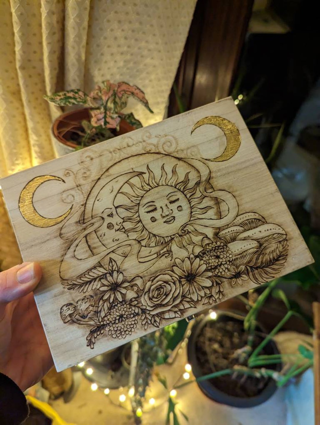 Wiccan Witchy Wooden Boxes Pyrography Box Jewellery Box - Etsy