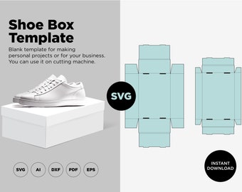 Shoe Box Template Svg, Shoe Box Svg, Sneaker Box Template, Digital ...