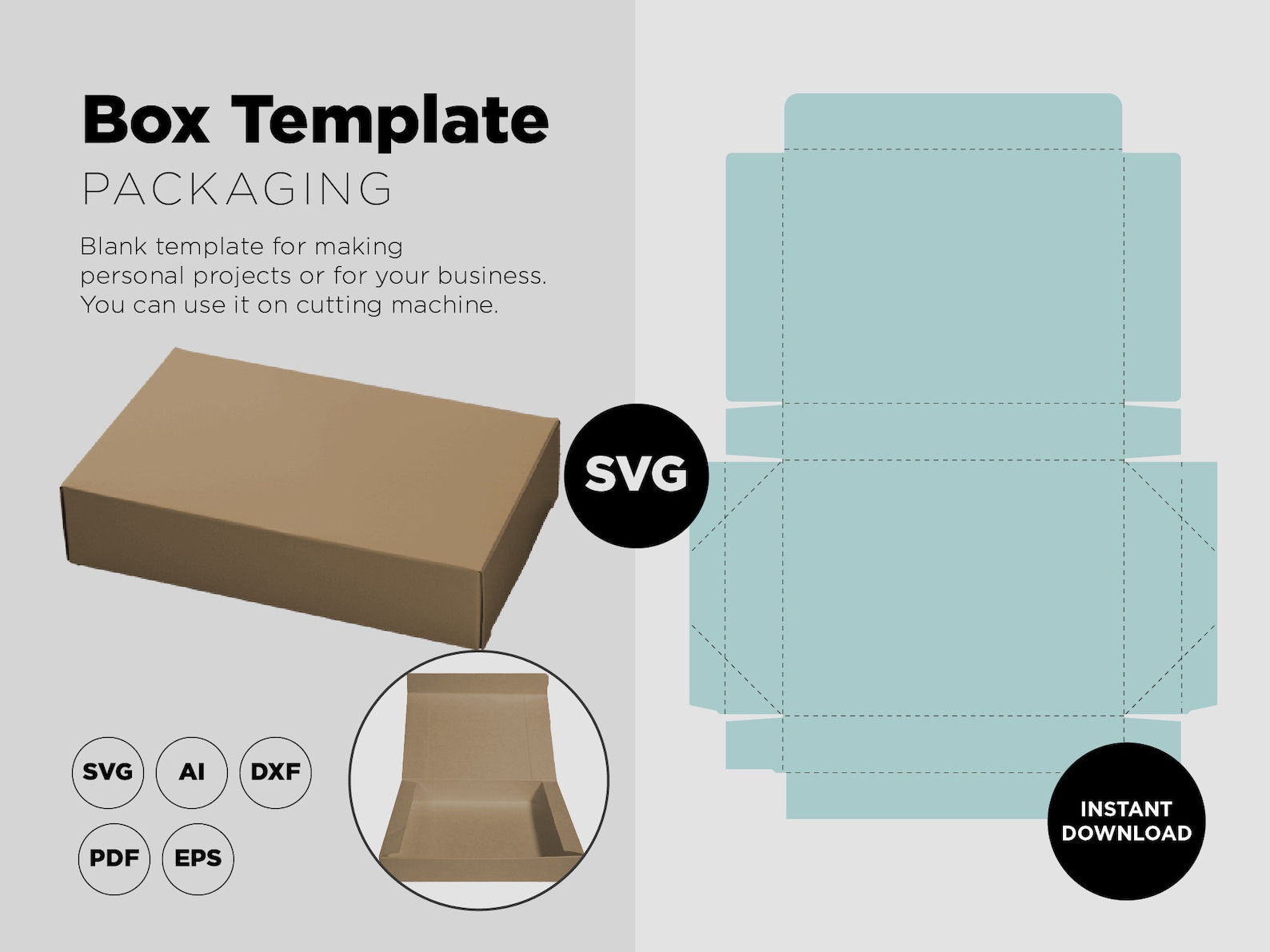 Shipping Box, Template SVG, Cut File Box SVG, Product Box, Template SVG ...