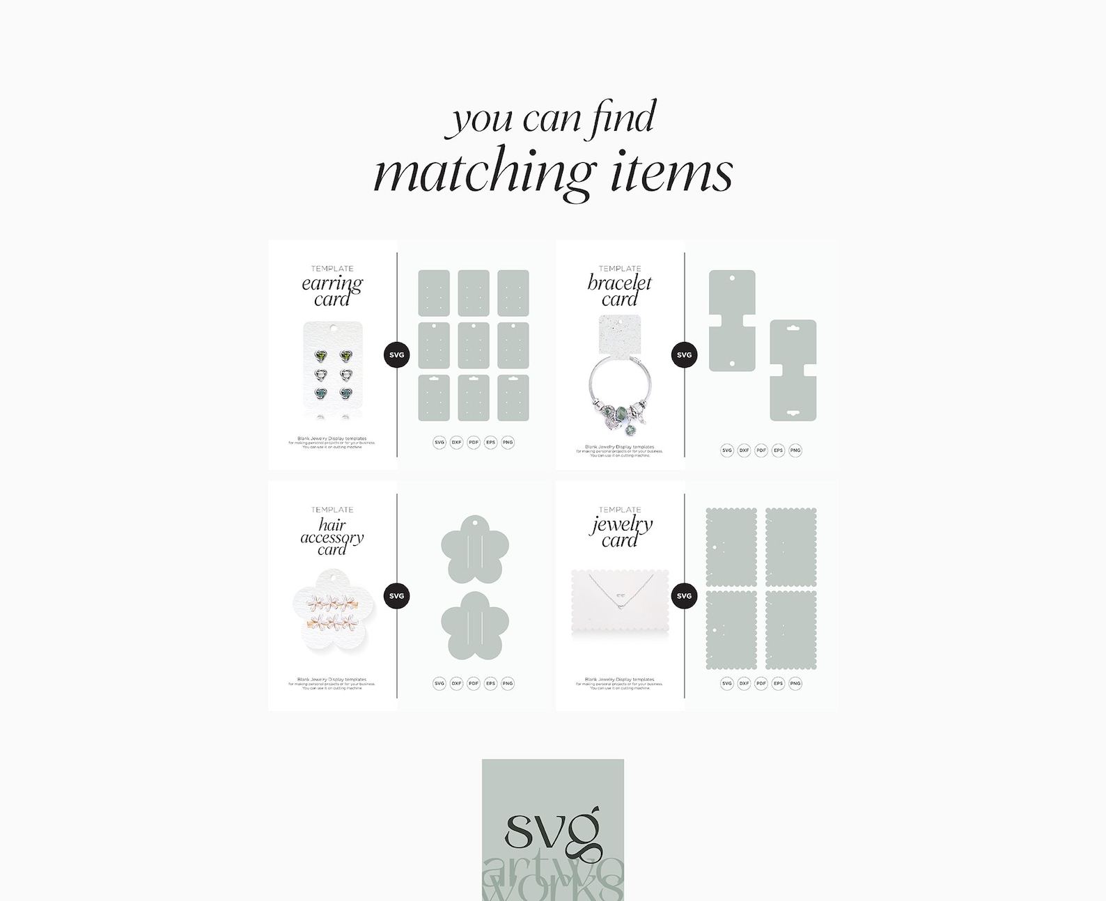 Hair Clip Display Card Template, Bow Card Template SVG, Bow Display ...