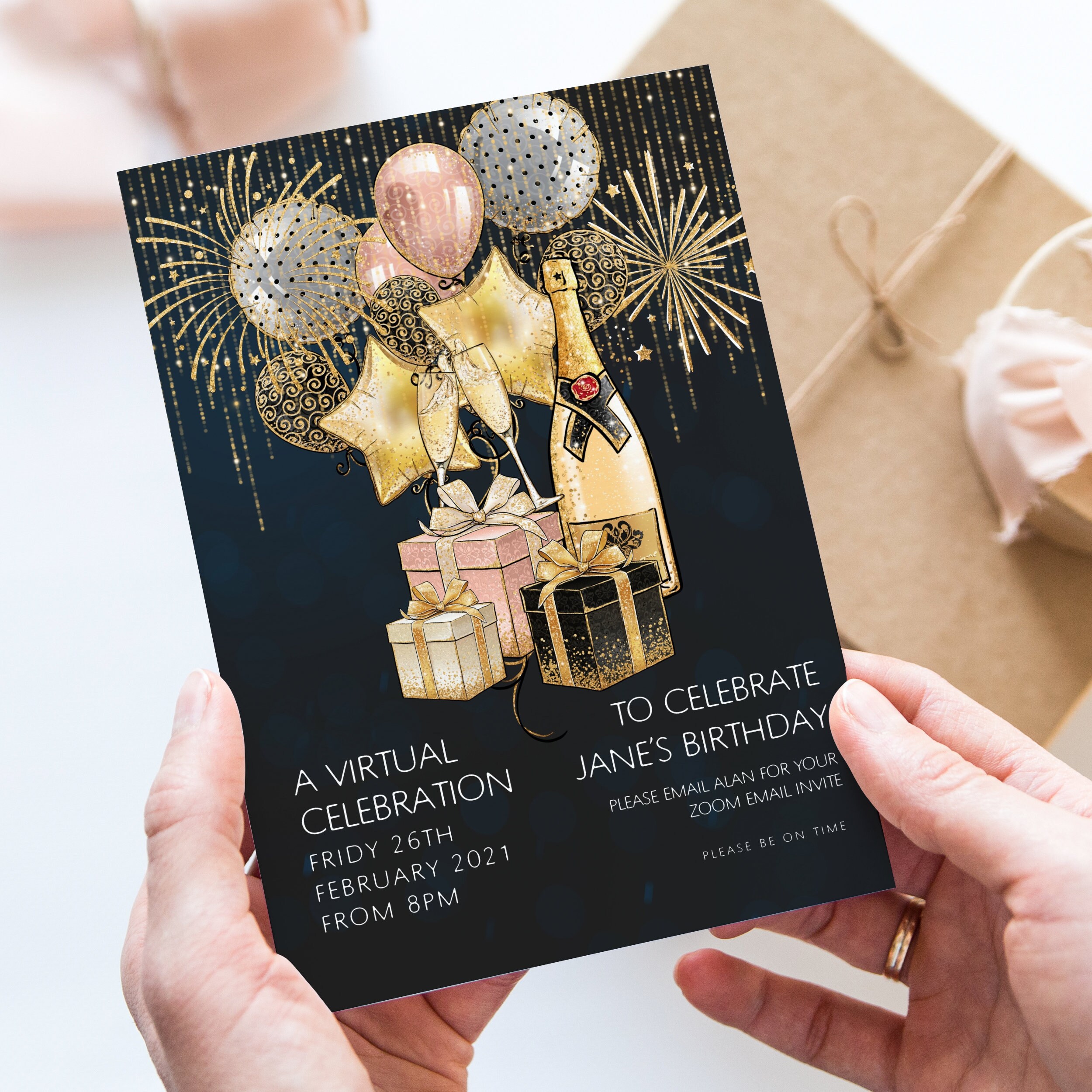 Virtual Event Invitation Virtual Birthday Virtual | Etsy