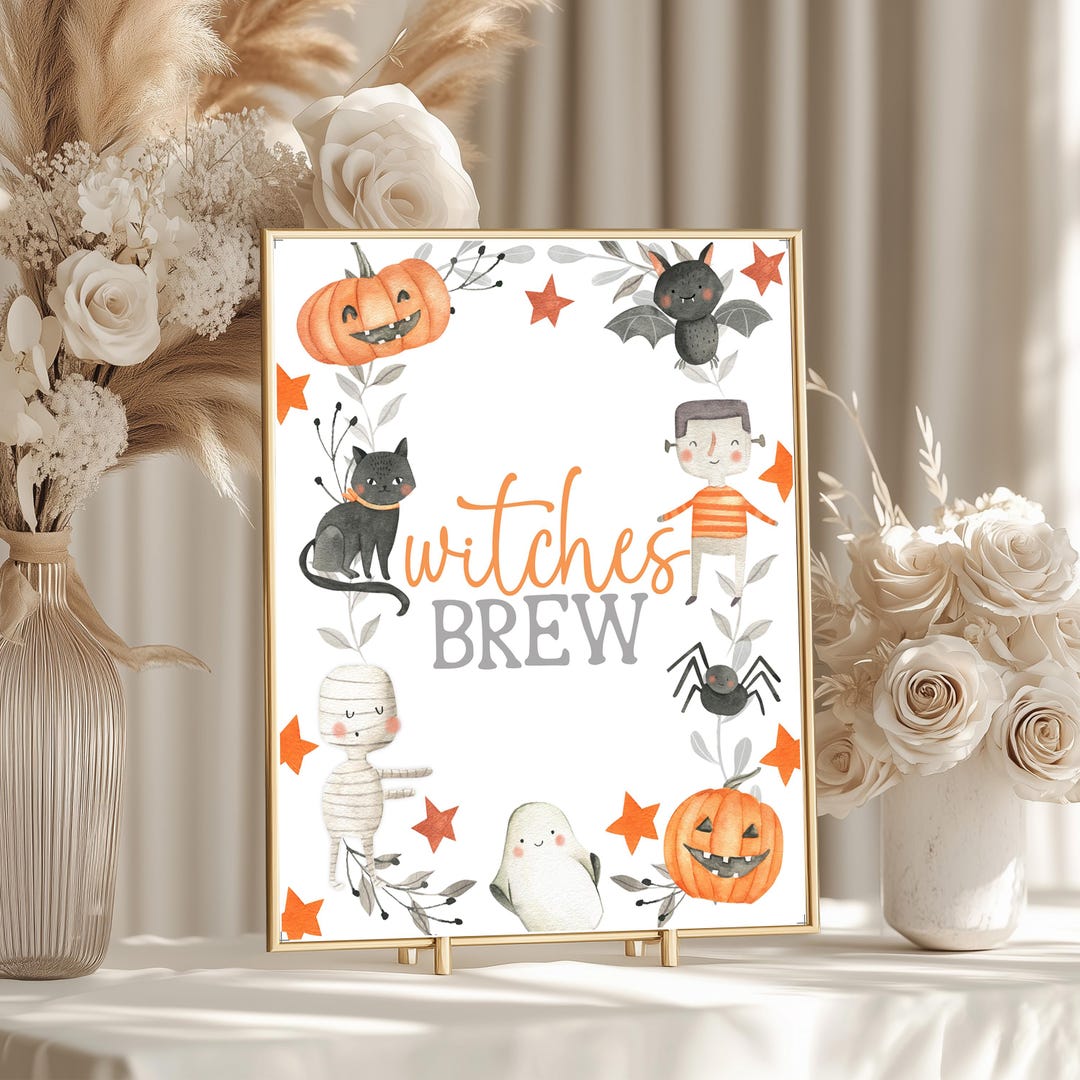 Witches Brew Sign – Halloween Baby Shower or Kids Party Printable ...