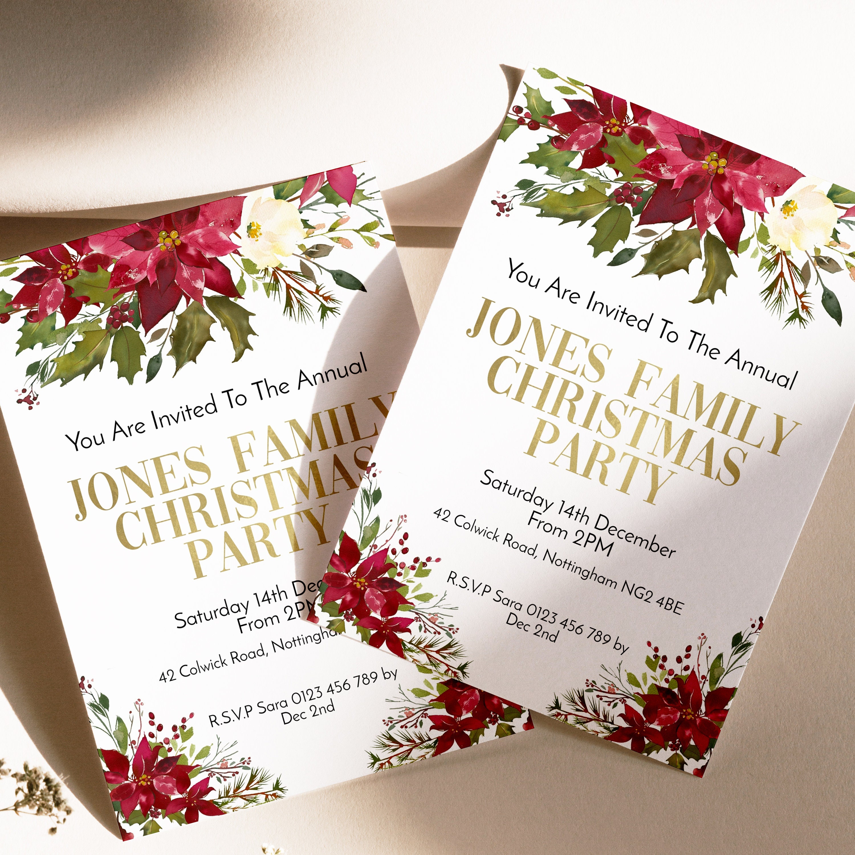 Editable Christmas Party Invitation Holidays Invite Christmas - Etsy