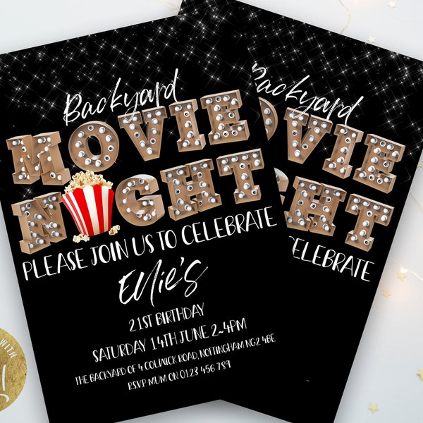 Popcorn Invitation - Etsy