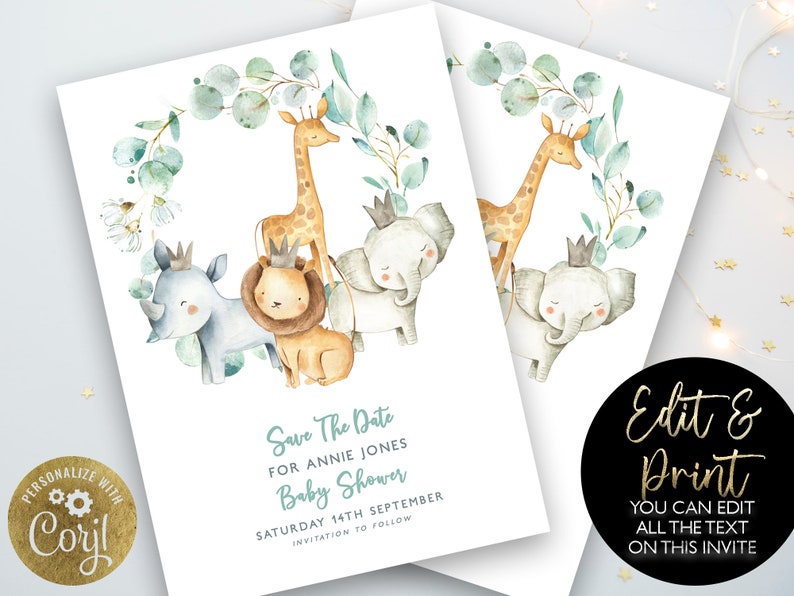 safari-baby-shower-save-the-date-jungle-baby-shower-save-the-etsy