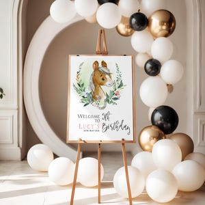 Horse Welcome Sign, Pony, Printable Instant Download Editable Digital ...
