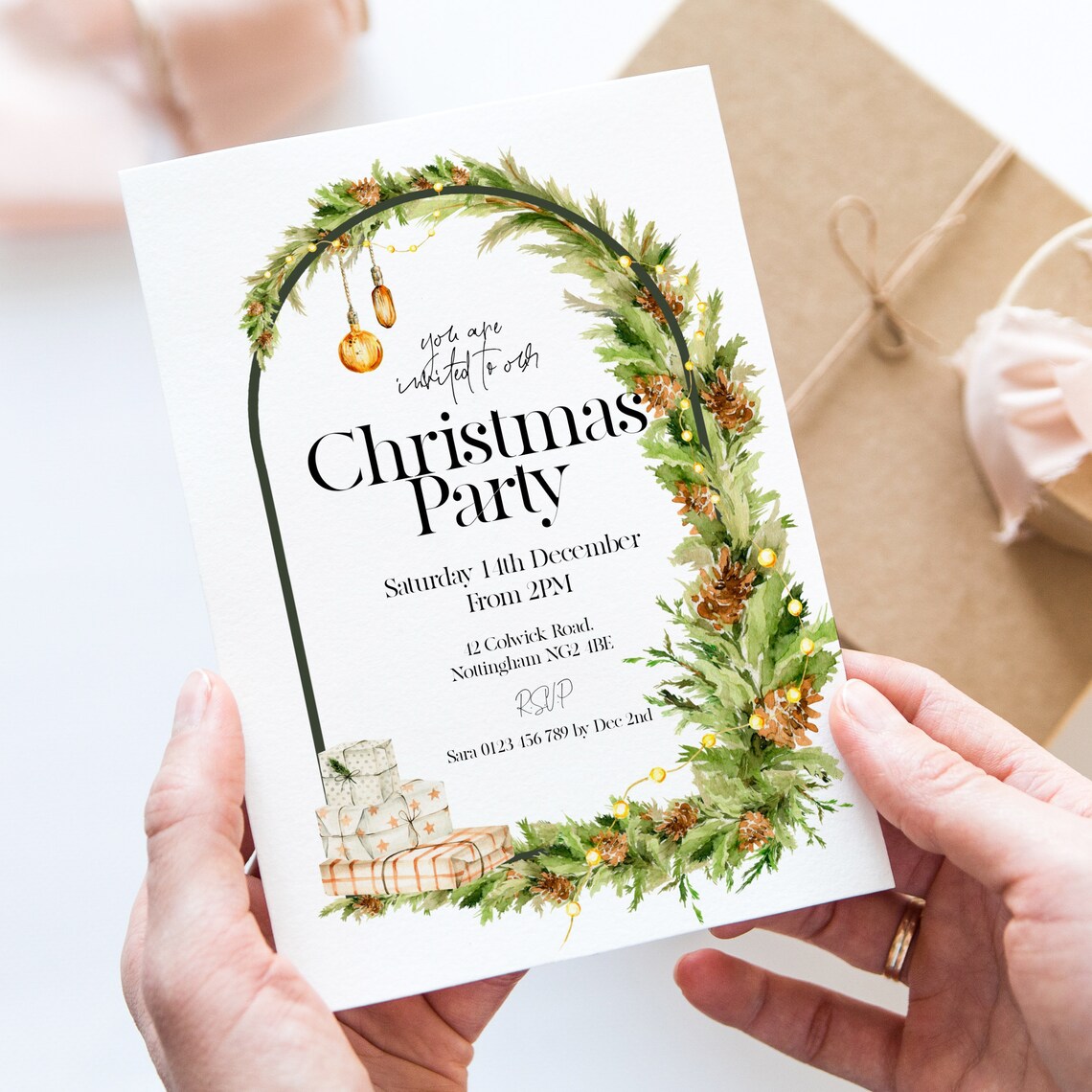 Editable Christmas Party Invitation Editable Invitation - Etsy