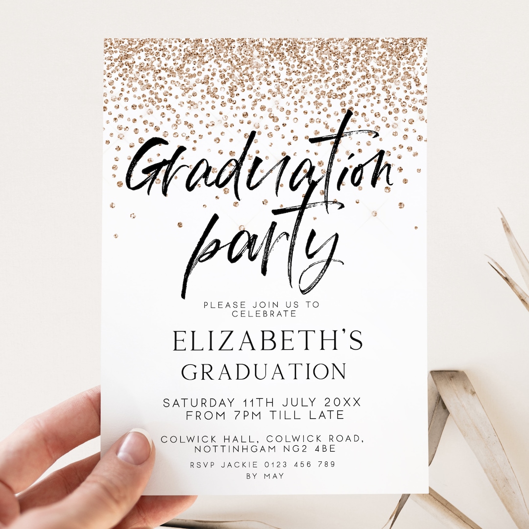 Graduation Party Invitation Instant Download Editable Printable Collage ...