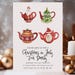 Christmas in July Tea Party Invitation Holiday Tea Party Invitation ...