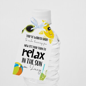 Editable Summer Teacher Appreciation Gift Tag Kids Your Turn to Relax ...