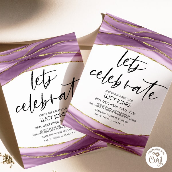 Geode Invitation - Etsy