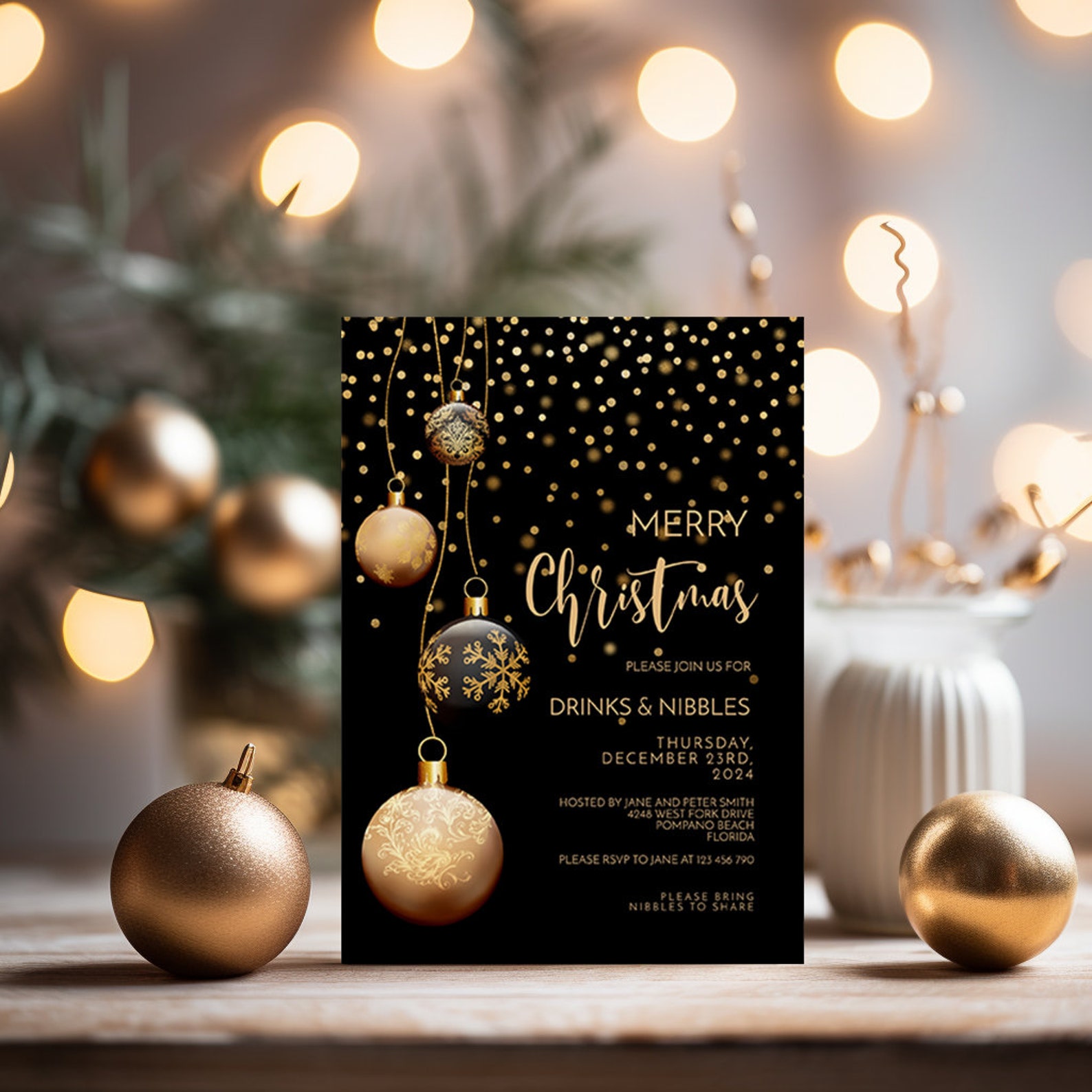 Editable Christmas Party Invitation Editable Invitation Template ...