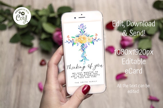 Paperless Digital Sympathy eCard Electronic Condolence Card Mobile ...