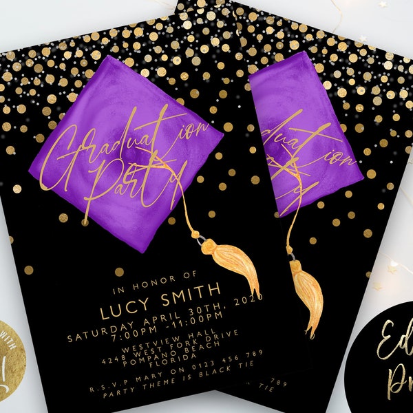 Purple Graduation - Etsy