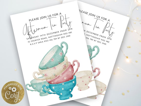 afternoon-tea-invitation-tea-party-invite-teacups-teapot-editable