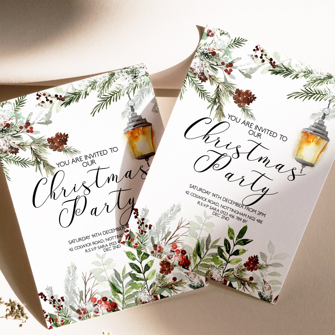 Editable Christmas Party Invitation Editable Invitation - Etsy